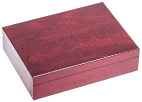 Dřevěná krabička s dvěmi přihrádkami - Ořech 16x12x4 cm