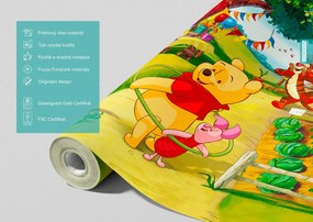Dětská vliesová fototapeta na zed' Medvídek Pú a Přátelé, Disney | 155 x 110 cm | DFTDNM 5216