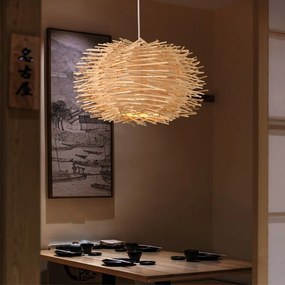 Toolight Toolight, stropní svítidlo BOHO NATURAL 1xE27 APP1486-1CP, přírodní hnědá, OSW-05942