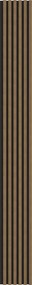 Mexen Lam-F, akustické stěnové lamely 275 × 30 cm, plstěný podklad 8 mm, technická dýha, ořech přírodní, S105-275307-3015-016