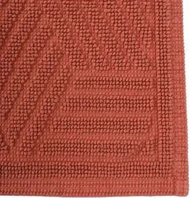 Spirella CUBO koupelnová předložka 50 x 80 cm terakota / bavlna / prot