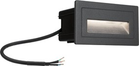 P 94383 Venkovní vestavné svítidlo do zdi Long LED černá IP44 4W 230V teplá bílá 103x58mm - PAULMANN
