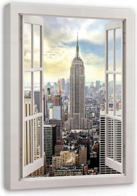 Obraz 60x80 New York Empire State Building krajina městské okno škrabadla