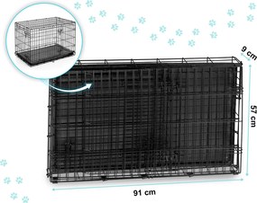 Pethaus Kovová psí bouda + pelíšek 91 x 57 x 62 cm PH-201