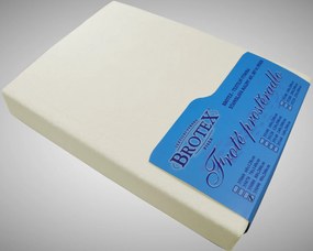 Brotex Froté prostěradlo smetanové 160x200