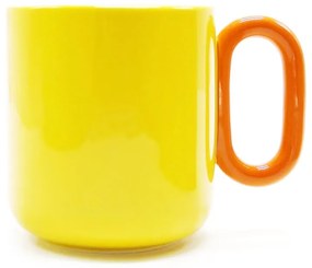 Porcelánový hrnek Creative Coloured Yellow, 350 ml – se žluto-oranžovým designem