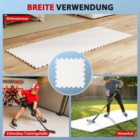 Costway 10 Pack Dryland syntetické ledové dlaždice pro tréninkovou hokejovou
