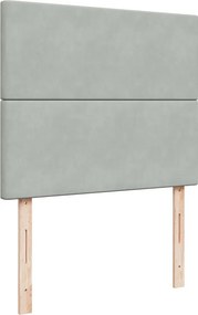 Box spring postel s matrací světle šedá 120 x 200 cm samet 3293176
