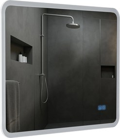 Koupelnové zrcadlo Jericho 60x80 s Bluetooth – čiré sklo