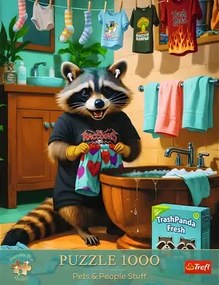 TREFL Puzzle Premium Plus Pets  People Stuff: Mýval na Den praní / 100