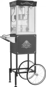 Výrobník popcornu s vozíkem, Konvice z nerezové oceli o objemu 0,2 kg VEVOR – Černá