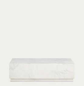 Bílý mramorový konferenční stolek 50x100 cm Sorein – Kave Home