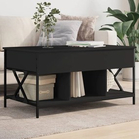 Konferenční stolek černý 100x55x50 cm kompozitní dřevo a kov