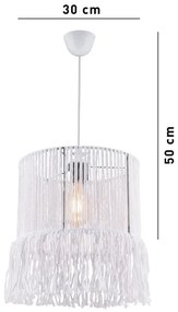 Lustr na lanku NESS MACRAME 1xE27/40W/230V bílá