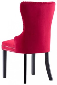 Jídelní židle 2 ks samet / kaučukovník Dekorhome Modrá