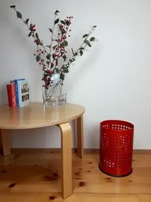 ALDA Officer červená / Odpadkový koš / děrovaný / lakovaná ocel / 18 l