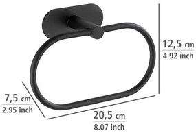 Matně černá samodržící sada doplňků do koupelny z nerezové oceli Orea – Wenko