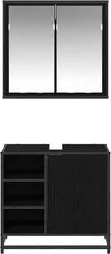 Sada koupelnového nábytku 2 ks Černý dub 65 x 33 x 60 cm 3402404