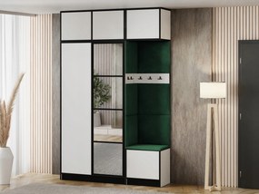 Šatní skříň s nástavcem EDEN 13 bílý + zelený