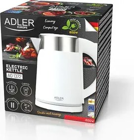 Adler AD 1372w bílá / Rychlovarná konvice / 800W / 0.6 L