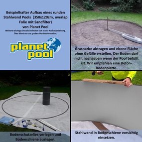 Bazén Planet Pool ANTRAZIT/Sand – samotný bazén 350x90 cm - Planet Pool
