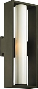 HVLG B6492-CE Venkovní nástěnné svítidlo MONDRIAN hliník/sklo bronz/opál E27 1x60W - HUDSON VALLEY (Troy)