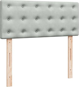 Box spring postel s matrací světle šedá 120x190 cm samet 3287698