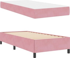 Rám postele Růžová 90 x 190 cm textil 3399035
