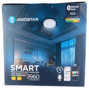 Aigostar - LED RGBW Stmívatelné stropní svítidlo LED/36W/230V + dálkové ovládání