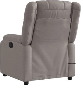Elektrické masážní polohovací křeslo taupe textil 3205198