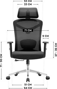 Mark Adler Manager 2.6 černá / Kancelářské ergonomické křeslo / nosnos