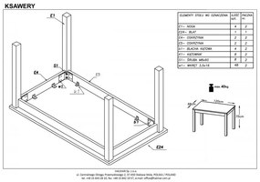 Jídelní stůl KSAWERY Halmar