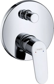 Hansgrohe Focus - Páková vanová baterie pod omítku se zabudovanou bezpečnostní kombinací dle EN1717, chrom 31946000