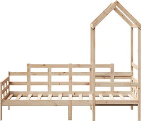 Válenda se střechou 80 x 200 cm masivní borové dřevo 3282302