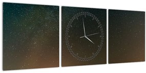 Obraz mléčné dráhy (s hodinami) (90x30 cm)