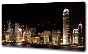 Wallmuralia Foto obraz na plátně Noční Hongkong 100x50