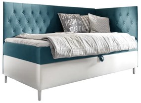 Čalouněná postel FILIP 3 + topper, 90x200, fresh 34, pravá