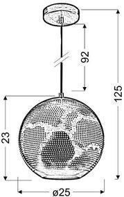 Bílý závěsný lustr Bene pro žárovku E27  - Candellux
