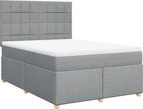 Box spring postel s matrací světle šedá 140 x 200 cm textil 3291303