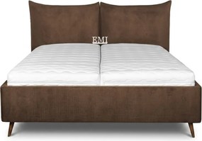 Postel čalouněná ALORA + lamelový rošt + matrace EMI