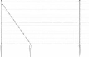 Evropský plot se hroty 10 x 1,6 m Pozinkovaná ocel Stříbrná 3350747