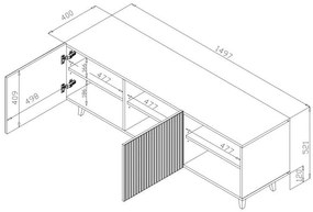 TV komoda Paolos 150