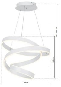 Závěsné LED svítidlo Andromeda, 1x LED 100w, 4000k, w
