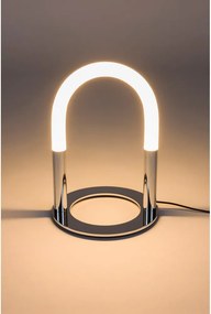 Kovová LED stmívatelná stolní lampa ve stříbrné barvě (výška 36 cm) Arch – Zuiver