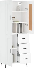 Skříň highboard bílá 69,5 x 34 x 180 cm kompozitní dřevo 3200017