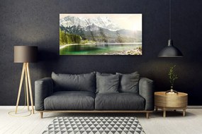 Plexisklo-obraz Hory Les Jezero Krajina 120x60 cm