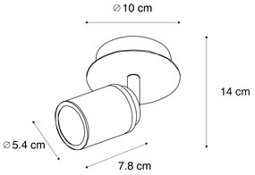 Moderní koupelnové bodové světlo mosazné IP44 - Ducha