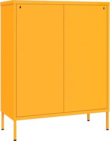 Zásuvková skříň hořčicově žlutá 80 x 35 x 101,5 cm ocel 336146