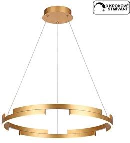 Zlaté kruhové světlo na lanku Redo 01-3172 CASTLE/  průměr 60 cm/ LED 36W