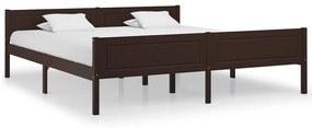Rám postele masivní borové dřevo tmavě hnědý 180 x 200 cm - Default Title